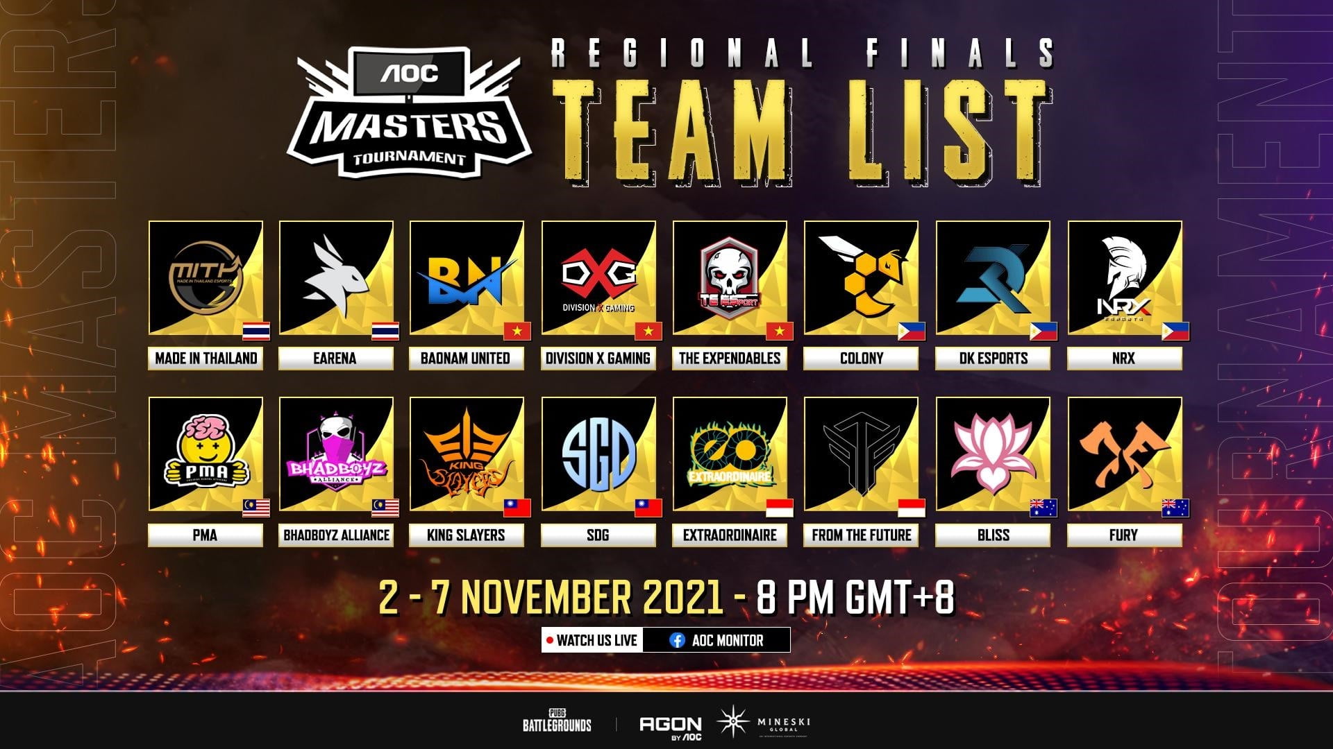 AOC Masters Tournament 2021 entered Regional Finals Stage | GeekyFaust